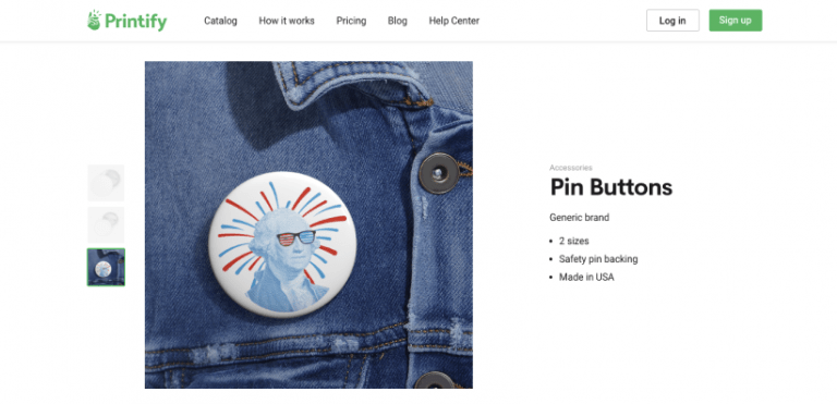 How to sell pin buttons through Print on Demand – Printify