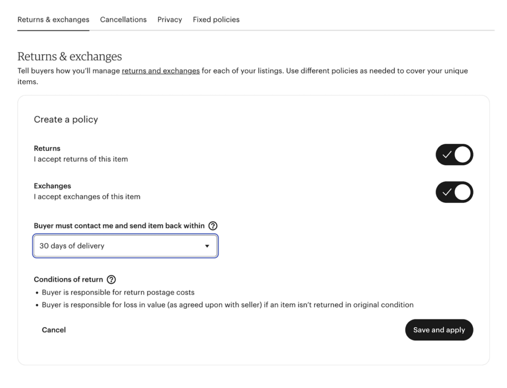 Make the Best Etsy Shop Policies – Printify