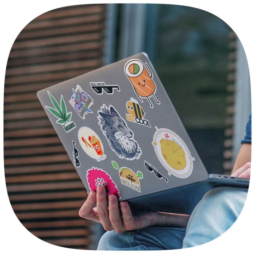 What are kiss-cut stickers?