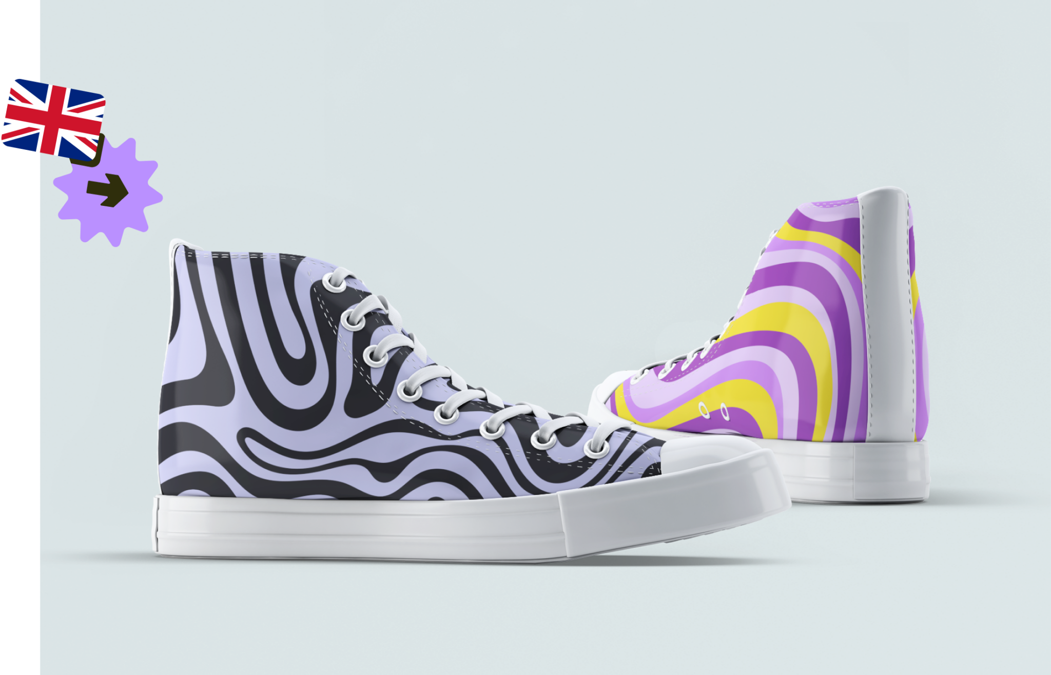 Design custom shoes for free | Print-on-demand shoes (UK)