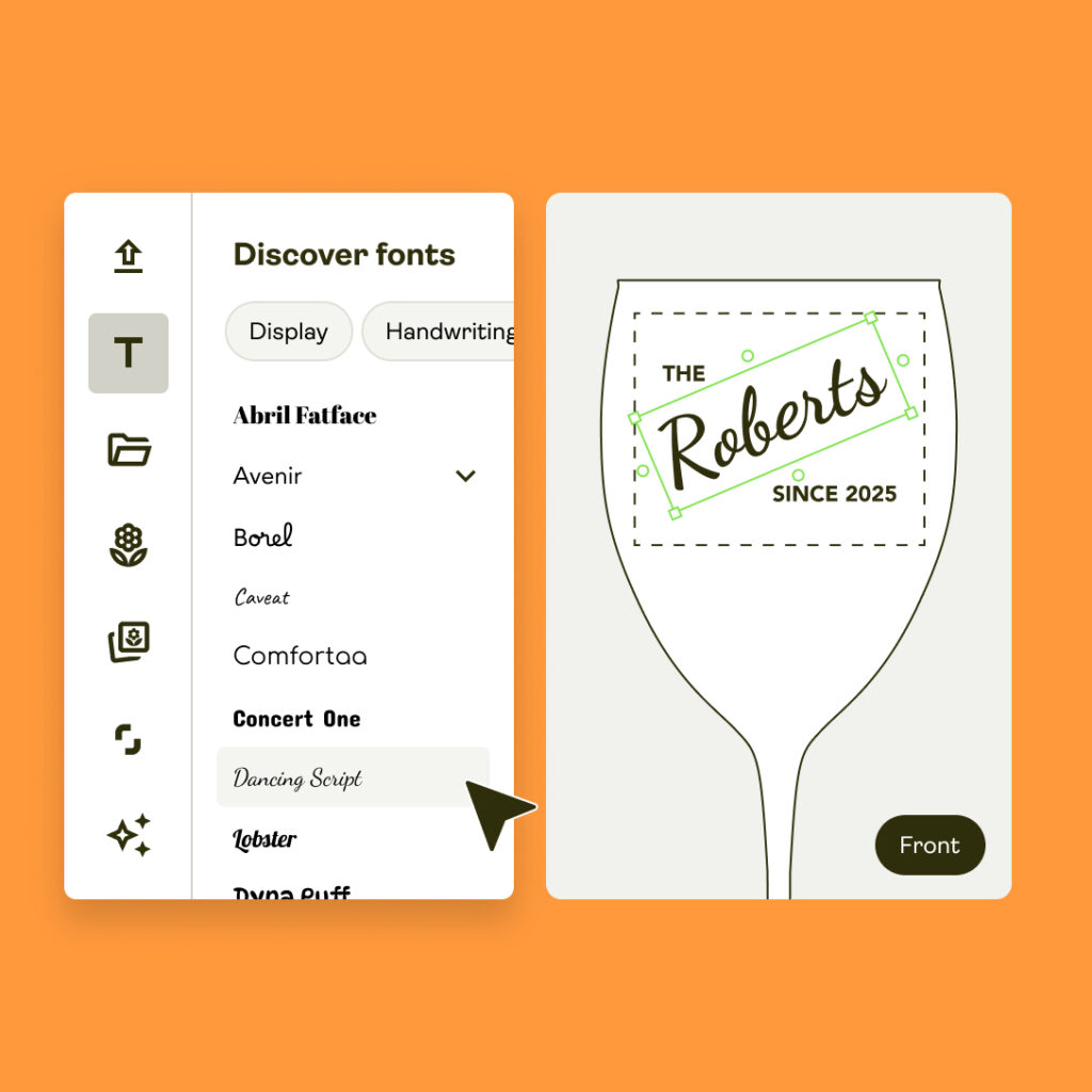 Custom wine glasses – Print on Demand