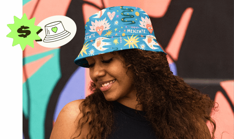 Design custom bucket hats for yourself or to sell online